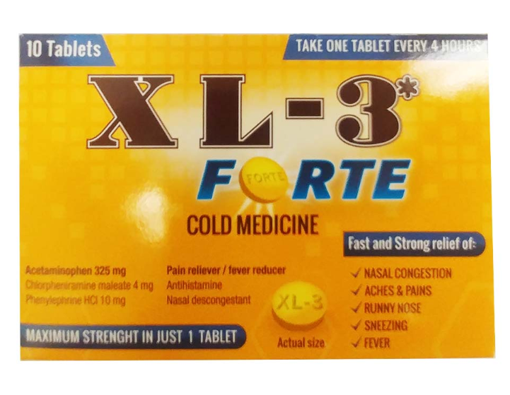 744517 Cold Medicine Tablets XL3 Forte, 10ct (24pcs/case) – CK TRADING